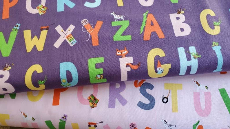 Heather Ross - Kinder - Alphabet in Pink - Fat Quarter - Windham ...