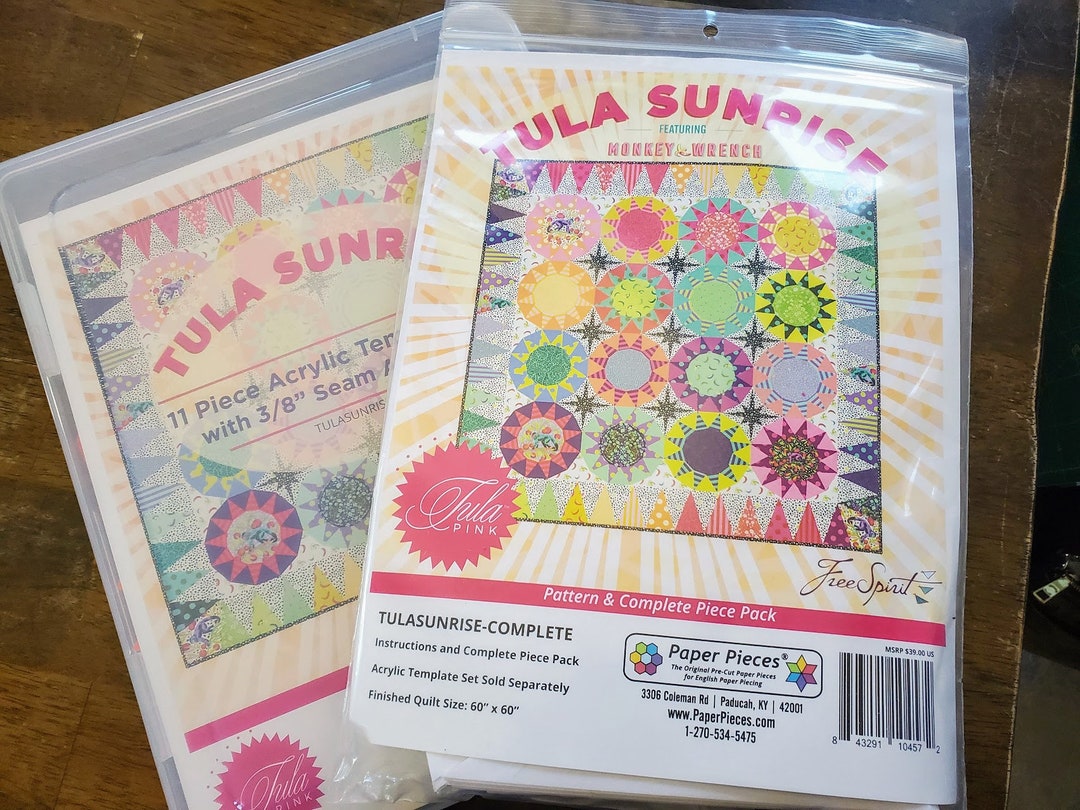 Tula Pink Sunrise EPP Kit English Paper Piecing by Paper - Etsy