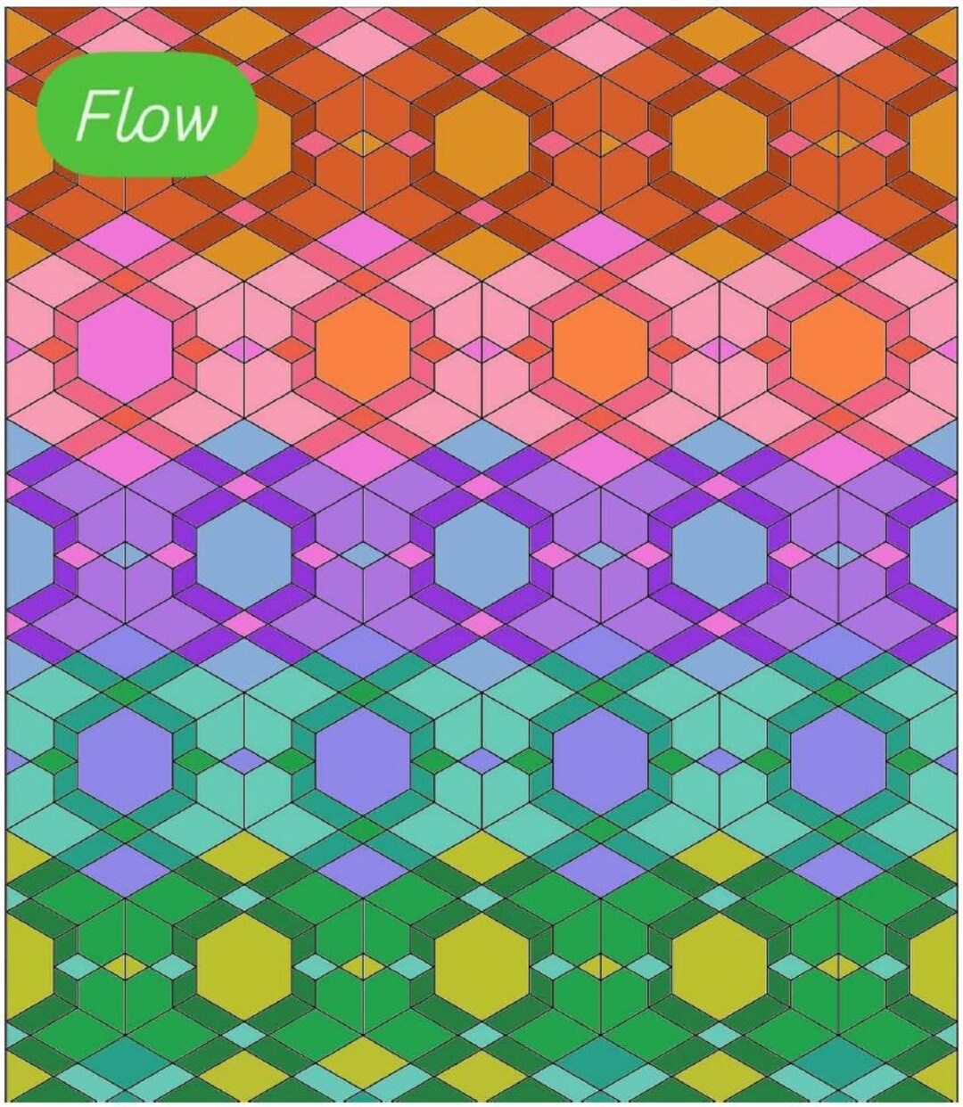 Flow Quilt EPP Kit - English Paper Piecing - by Jessica Bree Thompson ...