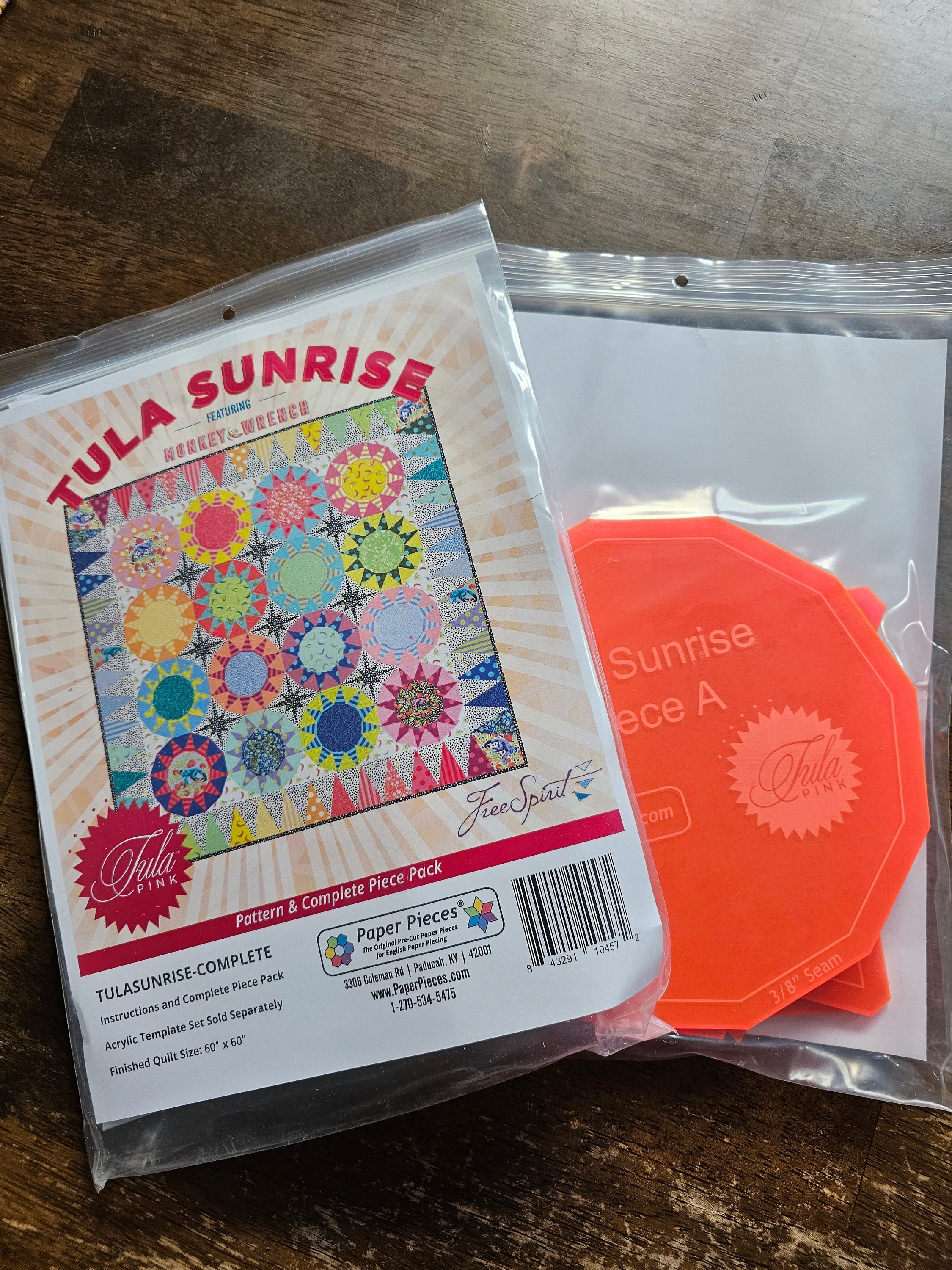 Tula Pink Sunrise EPP Kit - English Paper Piecing - by Paper Pieces - Etsy