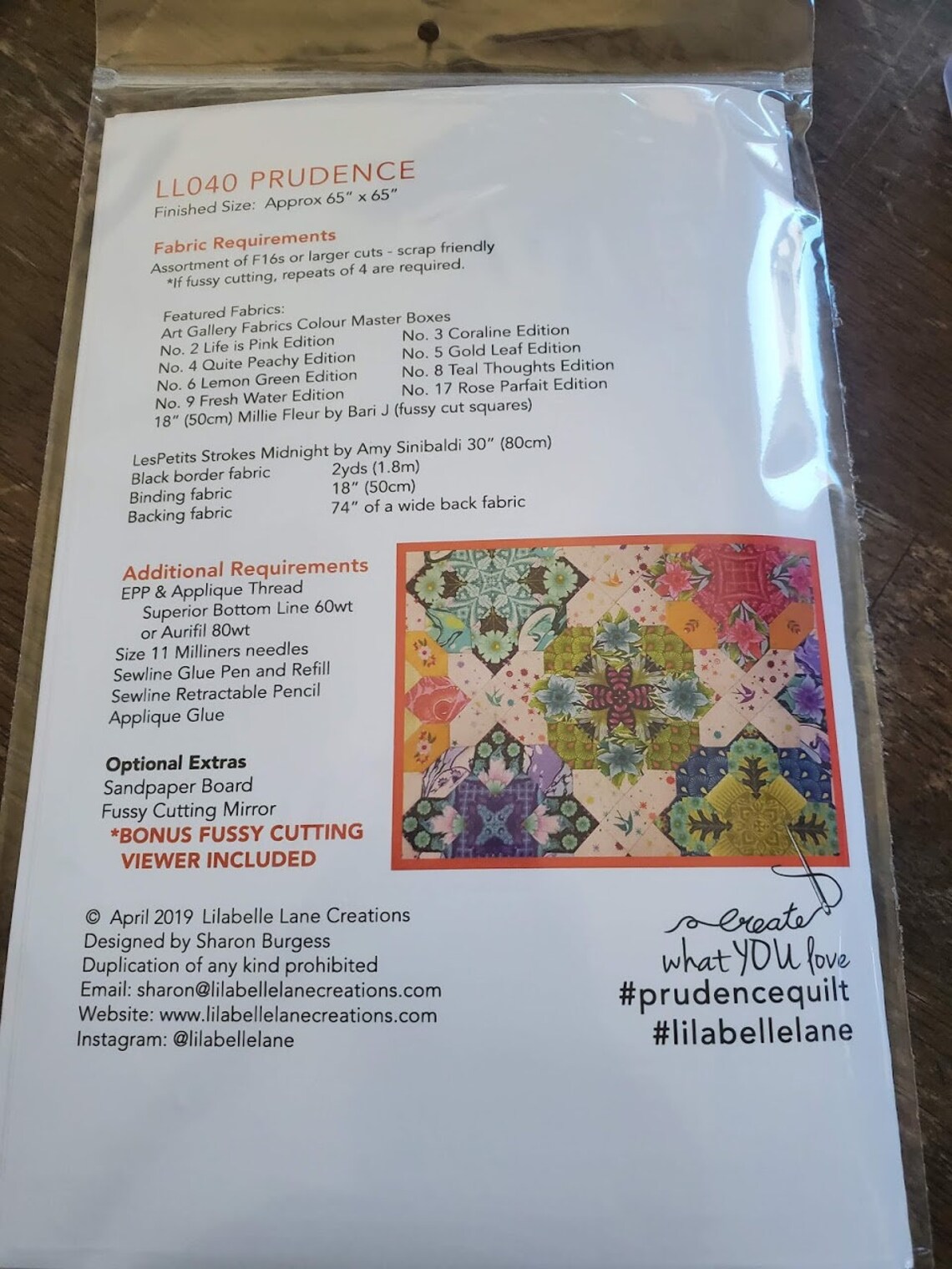 Lilabelle Lane Creations Prudence Quilt EPP Kit English - Etsy