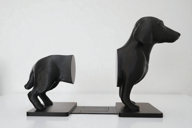 3D Printed Dachshund Bookends – Modern Dog Bookshelf Decor - Etsy