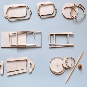 Dollhouse Trays in 6 Different Sizes and Styles as Diy-kit 1/12 Scale ...