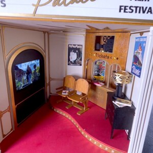 The Movie Theatre (cinema) Palace – Full DIY Kit – 12th Dollhouse Scale ...