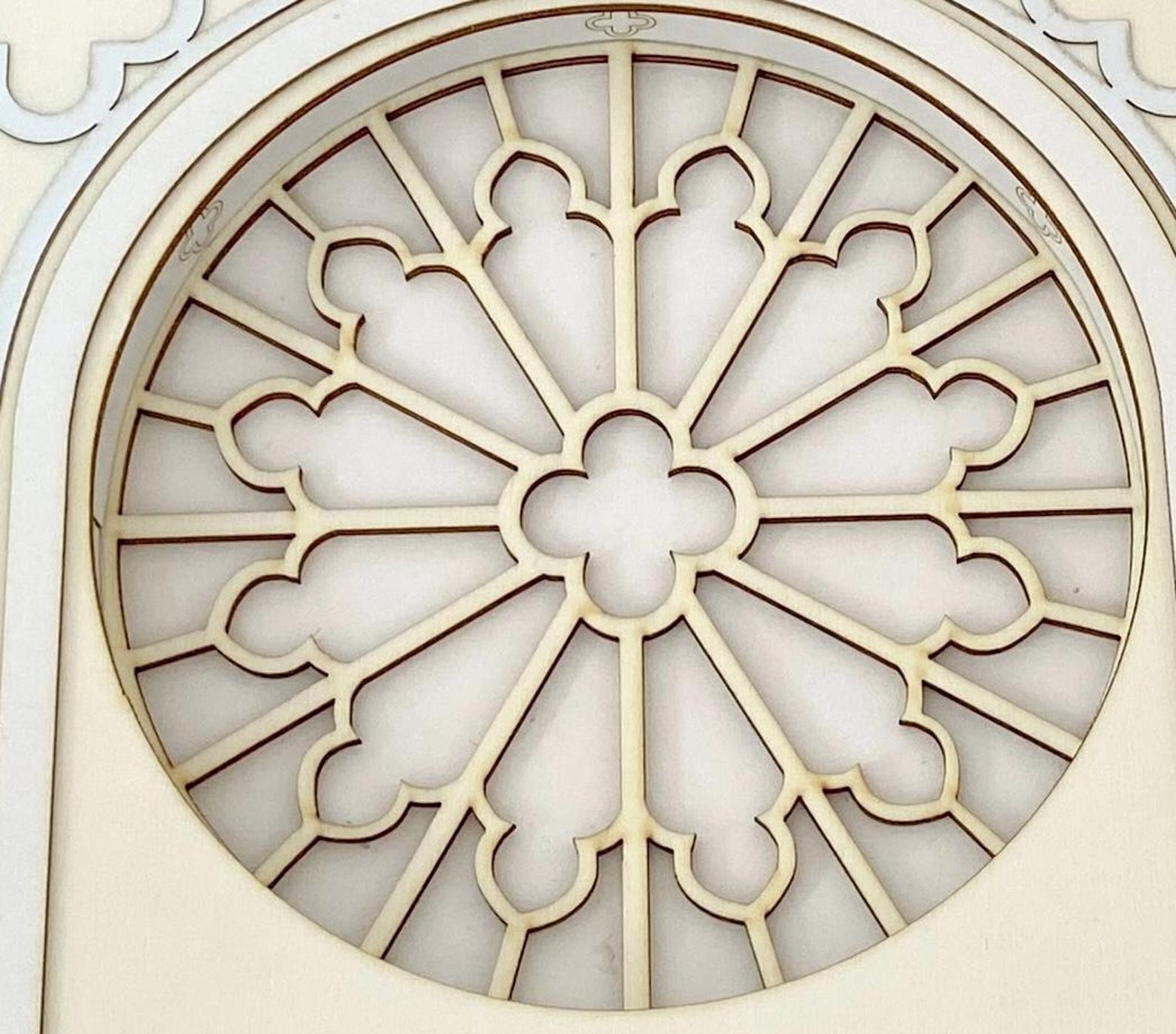 Fantasy Round- or Cathedral Rosette Window (only Window & Frames) as 1/ ...