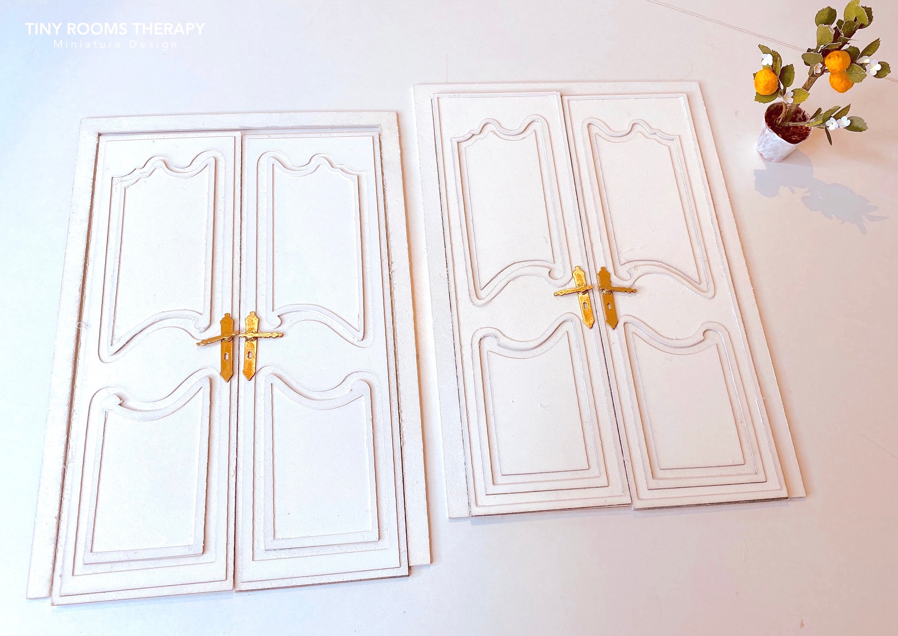 Classical Double Doors (4 Panels, 4 Door Fittings, 2 Frames) – 1:12 ...