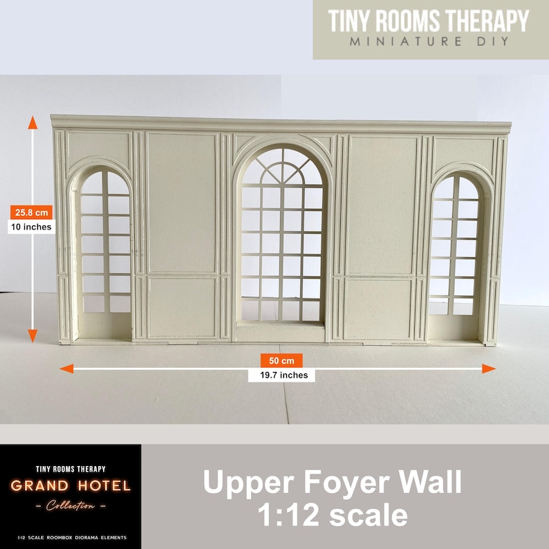 1:12 Scale Foyer Wall – the Grand Hotel Selection DIY Kit Dollhouse ...