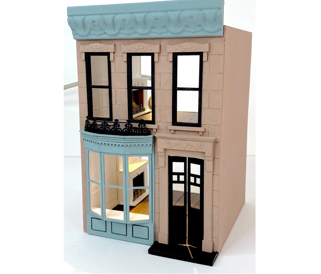 1:24 Scale Brownstone Townhouse KIT --- Book Nook Diorama Room Box - Etsy