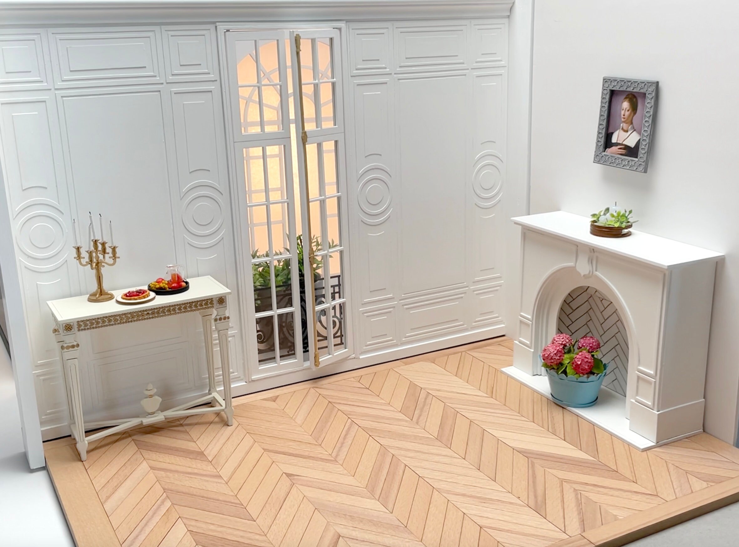 Miniature Open Fireplace Mantelpiece – 1-12 Scale - 1-6 Scale - DIY Kit ...