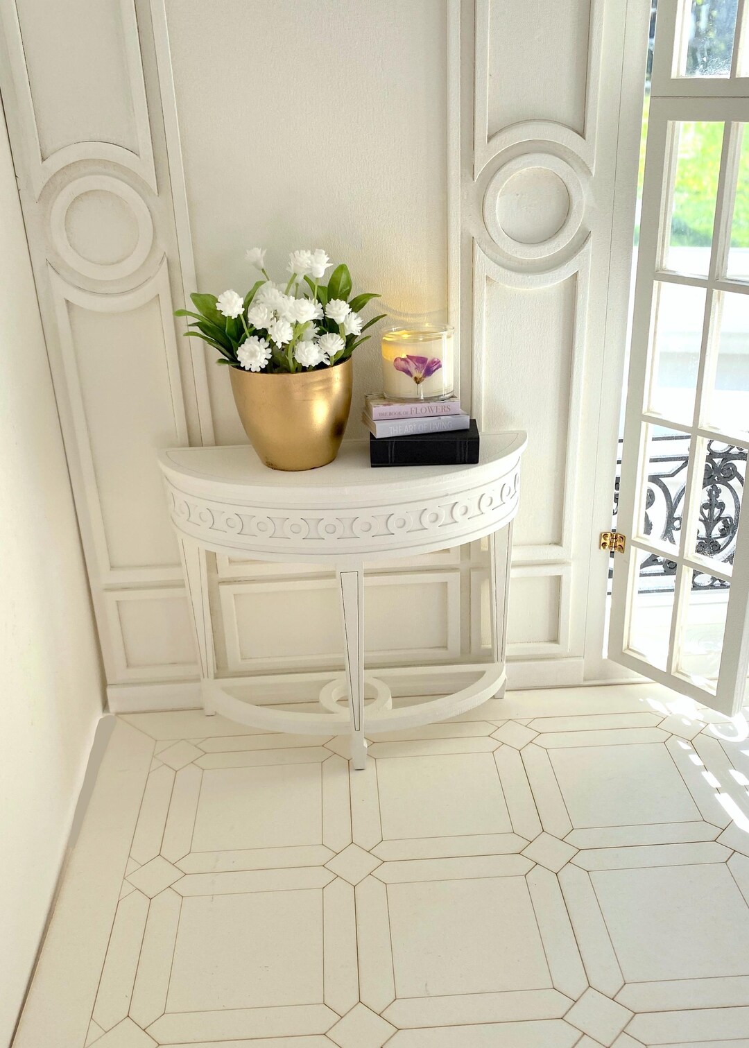 Half Round Console Table 1-6 Scale Miniature DIY KIT - Etsy