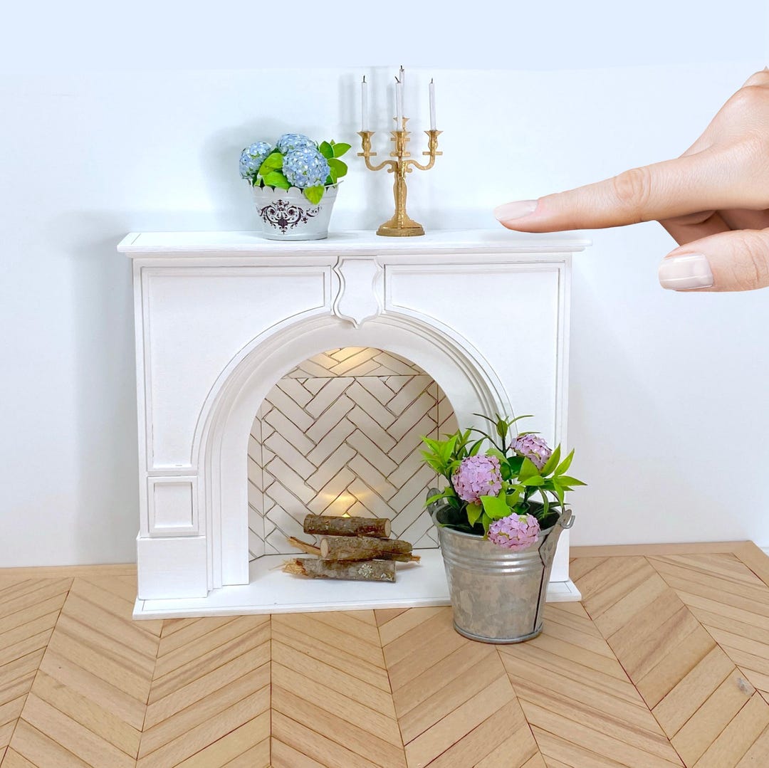 Miniature Open Fireplace Mantelpiece – 1-12 Scale - 1-6 Scale - DIY Kit ...
