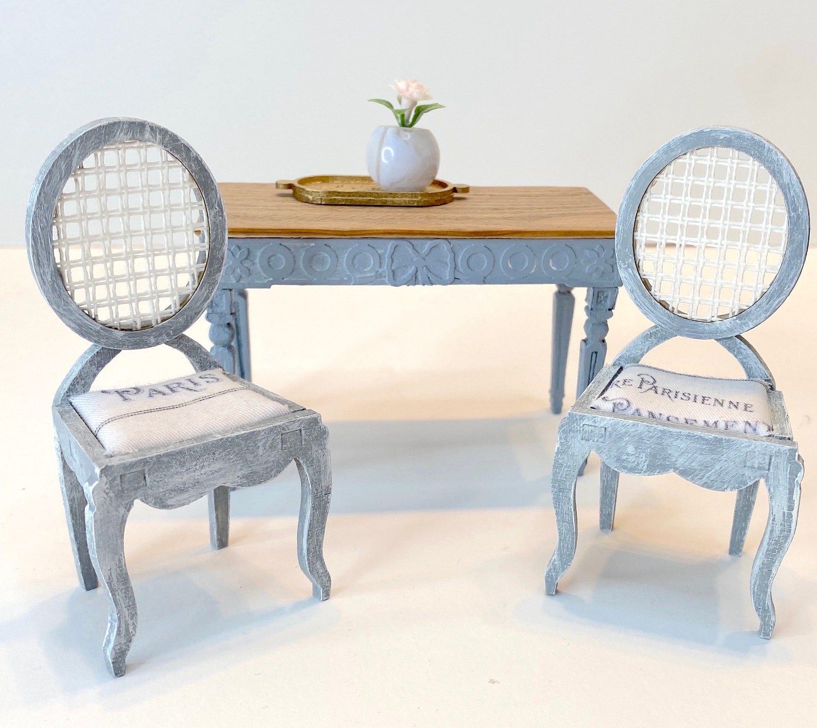 2 Classical Chairs 1:12 Scale Miniature KIT Includes - Etsy