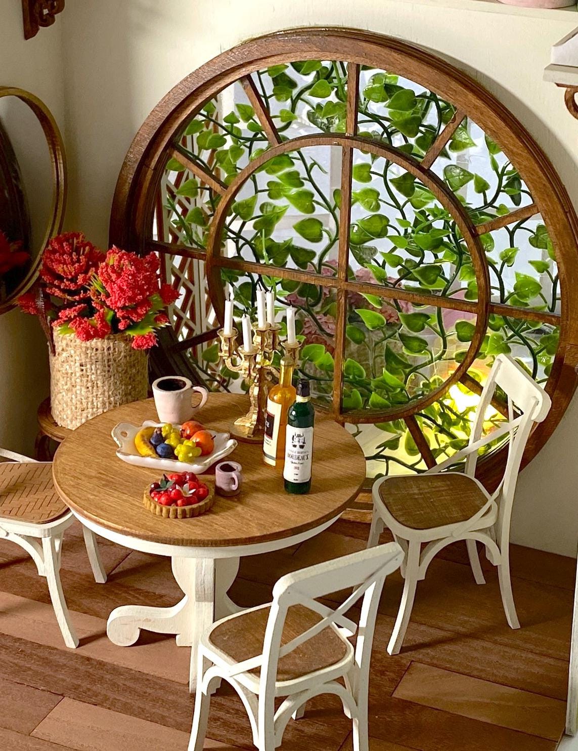 Fantasy Round- or Cathedral Rosette Window (only Window & Frames) as 1/ ...