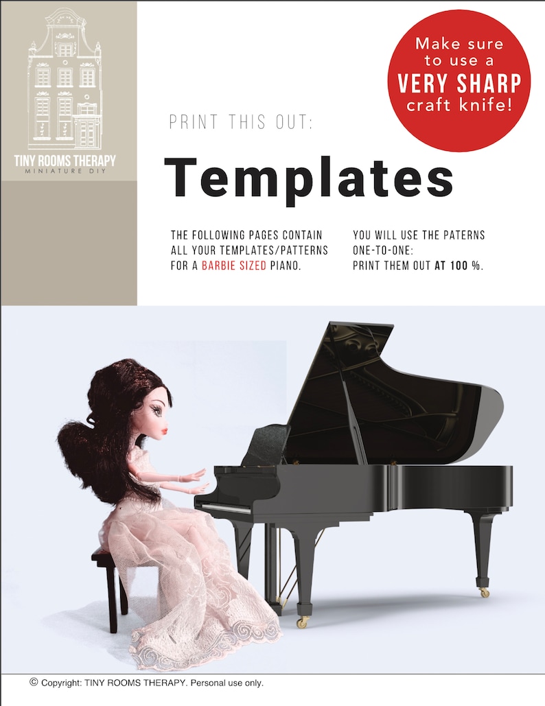 Tutorial GRAND PIANO Full Instructions/e-book Pdf to Make - Etsy