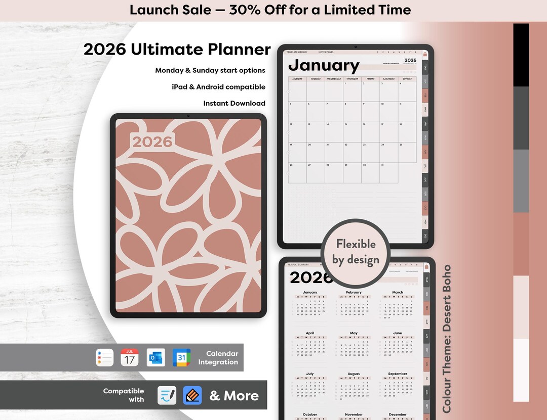 2026 Boho Digital Planner for iPad | Goodnotes & Notability ...