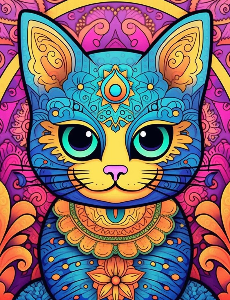 70 Cat Coloring Pages PDF | Coloring Pages for Adults | Cute Cat ...