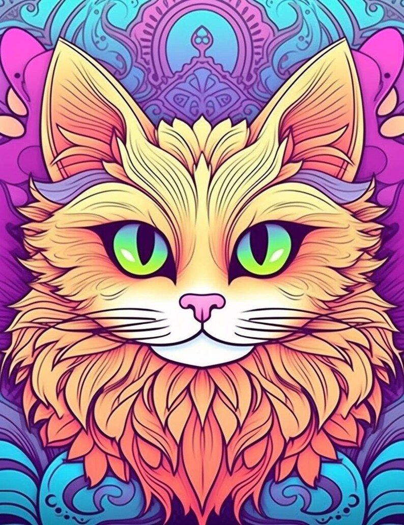 70 Cat Coloring Pages PDF | Coloring Pages for Adults | Cute Cat ...