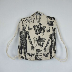 Human Skeleton Anatomy Body Soul, Backpack Canvas Tote SACK BAG - Etsy