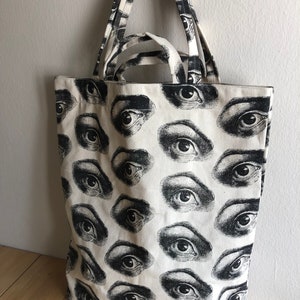 Jumbo Tote Bag, Human Eye Ball Pattern Graphic Design Print, Beach ...