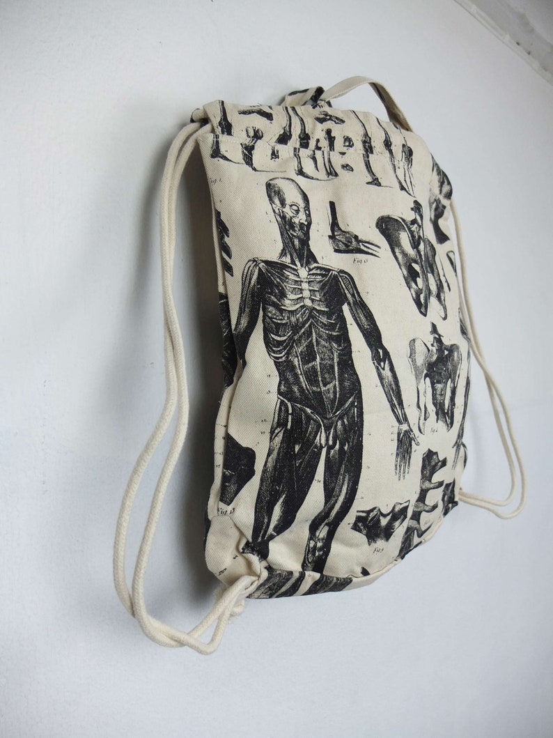 Human Skeleton Anatomy Body Soul Backpack Canvas Tote SACK - Etsy
