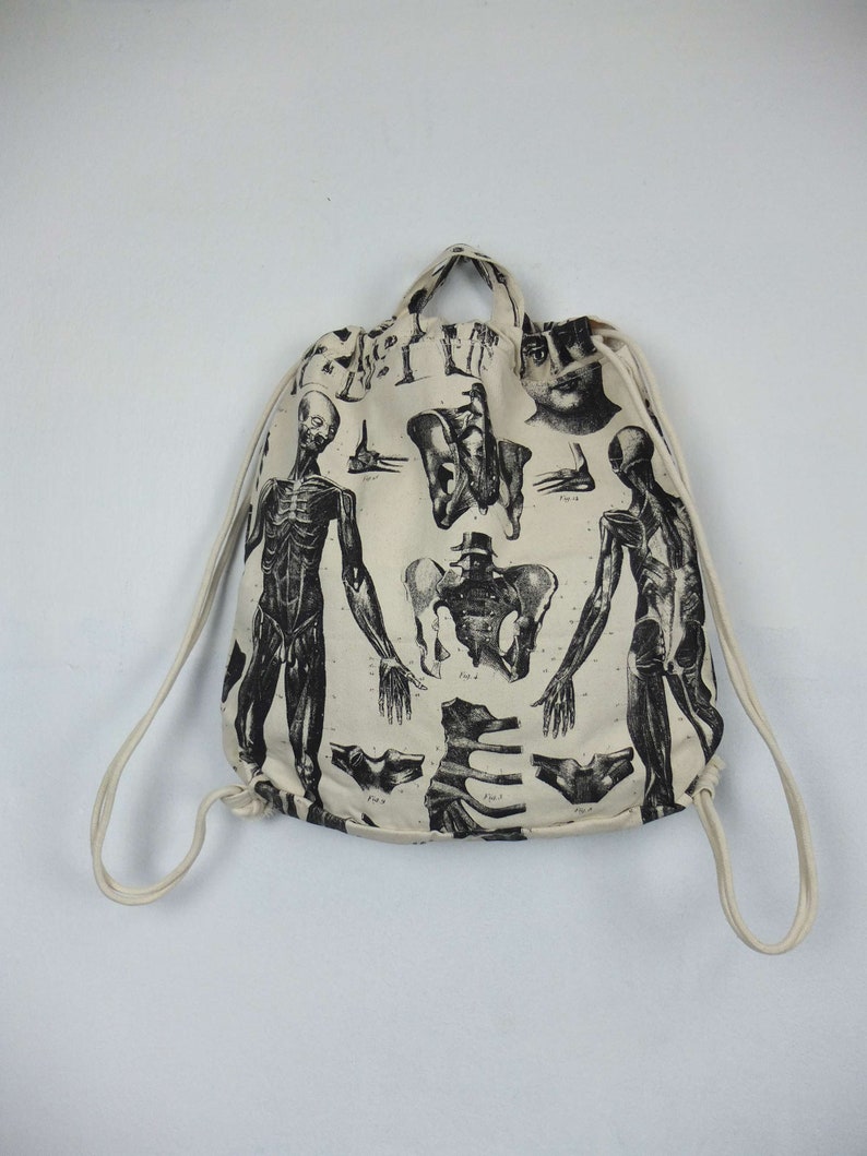 Human Skeleton Anatomy Body Soul Backpack Canvas Tote SACK - Etsy