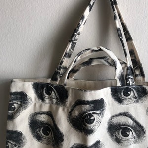 Jumbo Tote Bag, Human Eye Ball Pattern Graphic Design Print, Beach ...