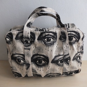 EYE Human Eyeball Canvas Tote Duffle Small Luggage Perfect Carry on Bag ...