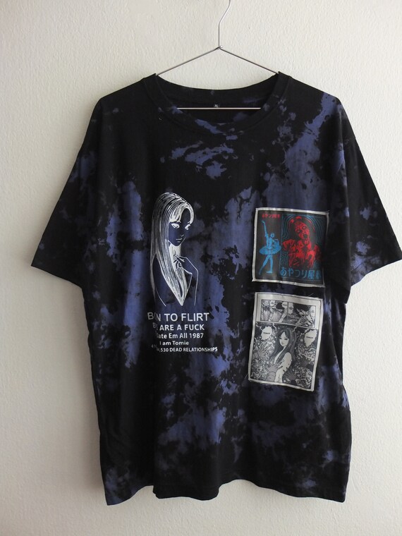HORROR GORE Hand Tie Dye Patches Japanese Anime Manga Grunge | Etsy