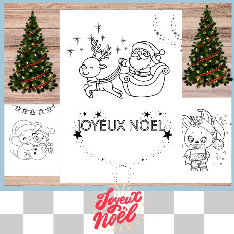 Printable Christmas Animal Coloring Pages | Creative Activity for Kids ...