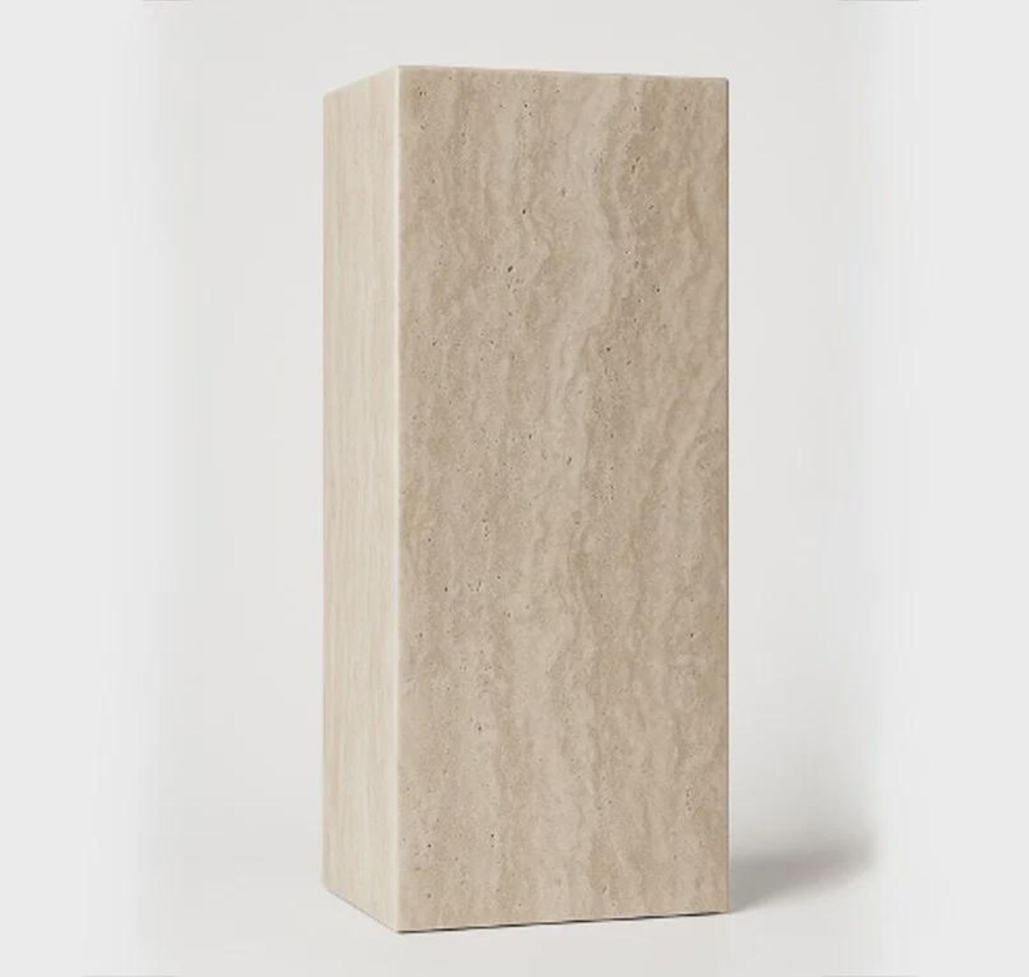 Short Display Plinth - Roman Travertine - Etsy