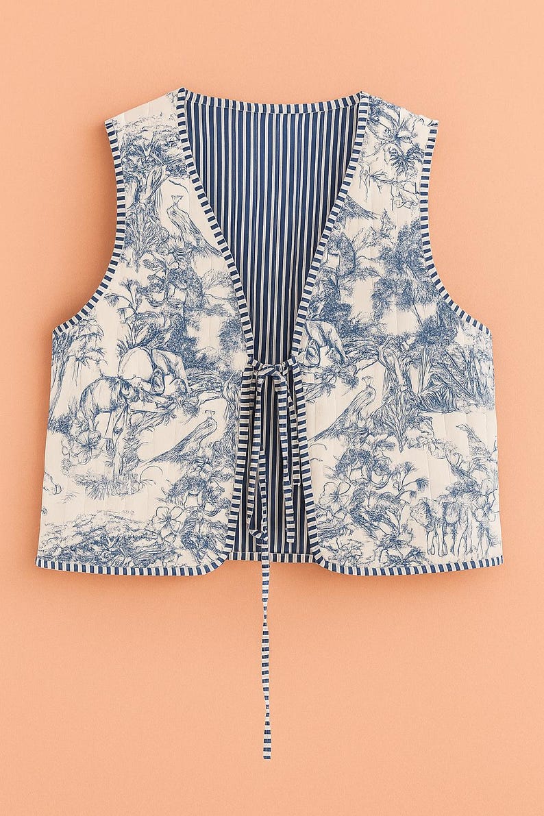 Luxury Boho Quilted Vest | Handmade Patchwork Waistcoat | Vintage ...