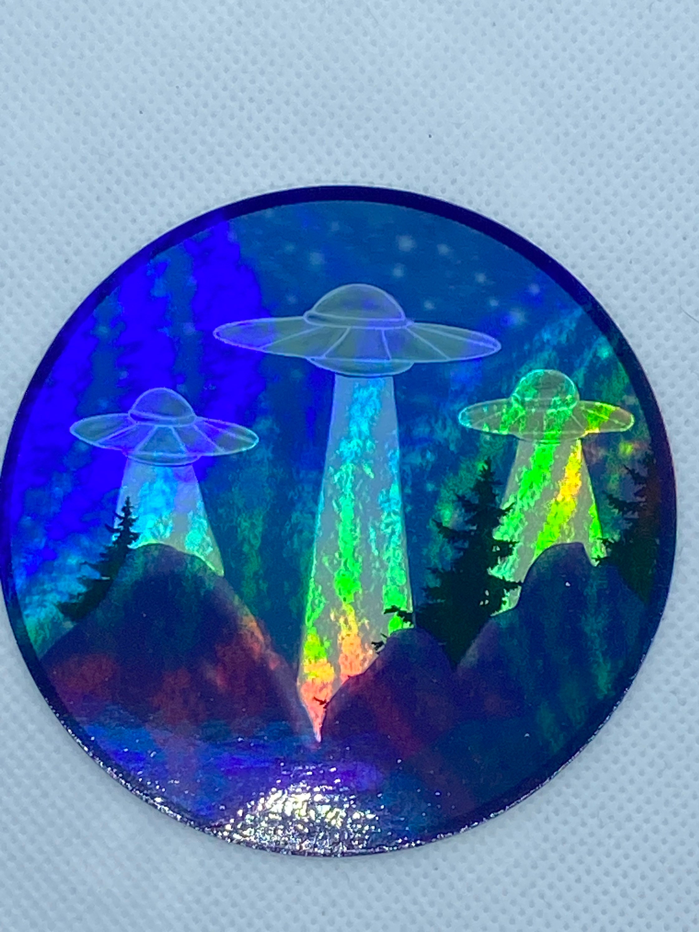 Limited Edition UFO holographic sticker limited | Etsy
