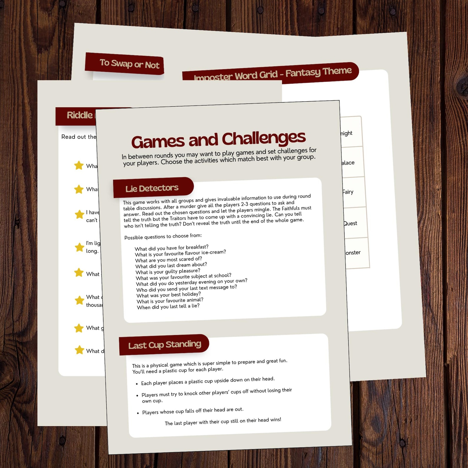Host Your Own Traitors Style Game at Work - Etsy