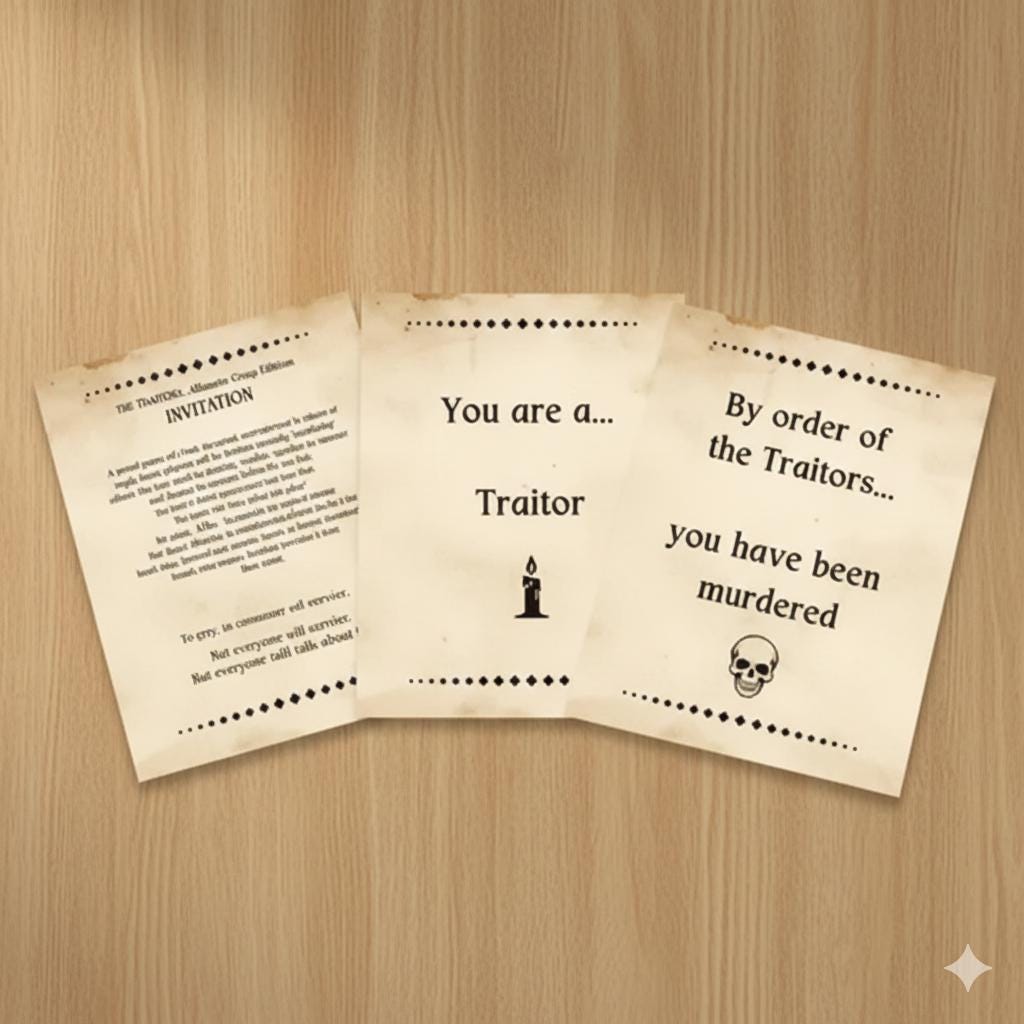 Host Your Own Traitors Style Game at Work - Etsy