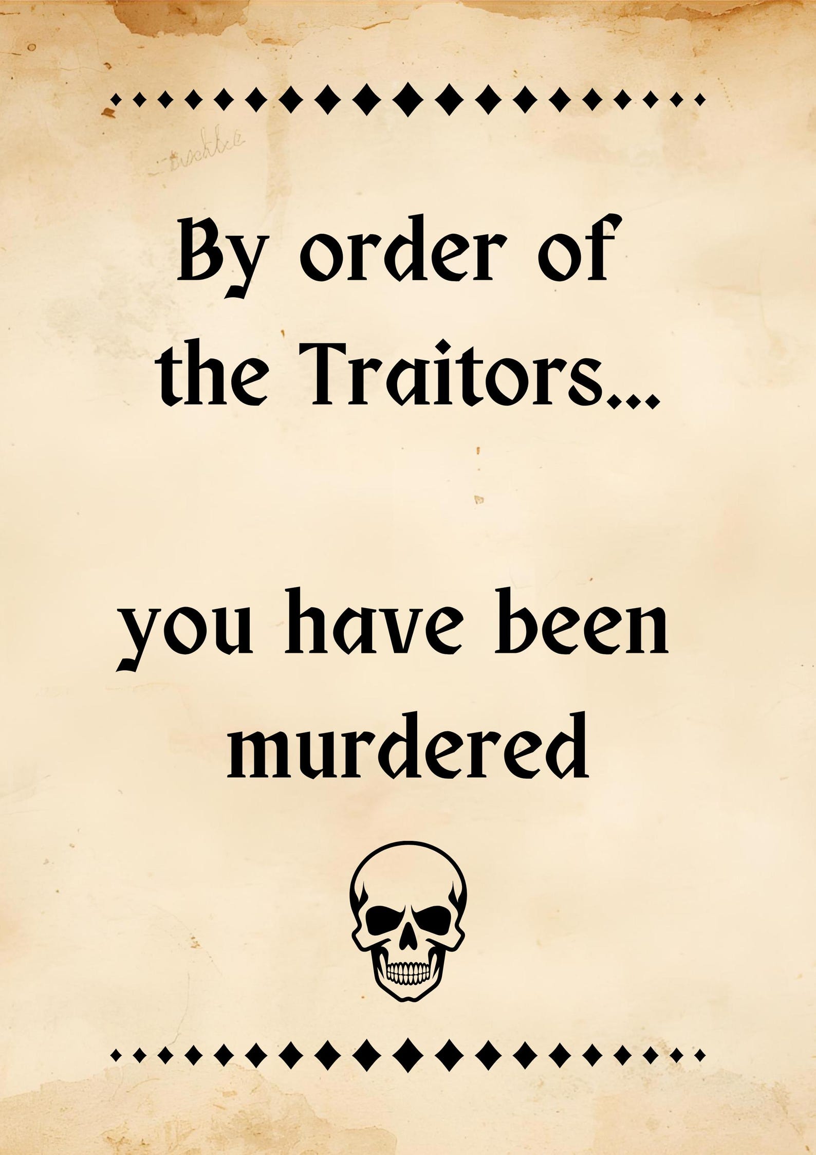 Host Your Own Traitors Style Game at Work - Etsy