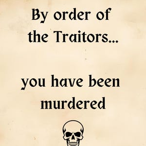 Host Your Own Traitors Style Game at Work - Etsy