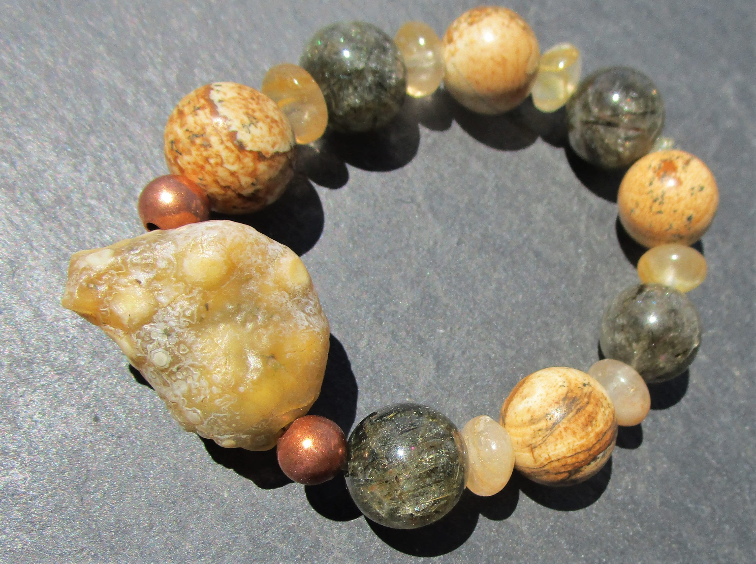 Gobi Agate Picture Jasper Actinolite Ferruginous Quartz - Etsy UK