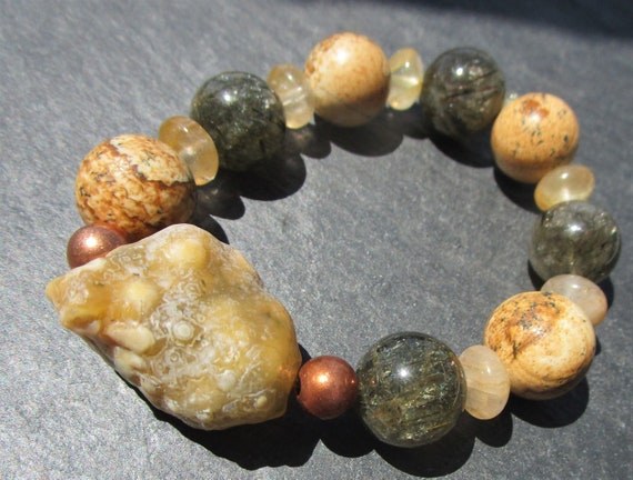 Gobi Agate Picture Jasper Actinolite Ferruginous Quartz | Etsy UK