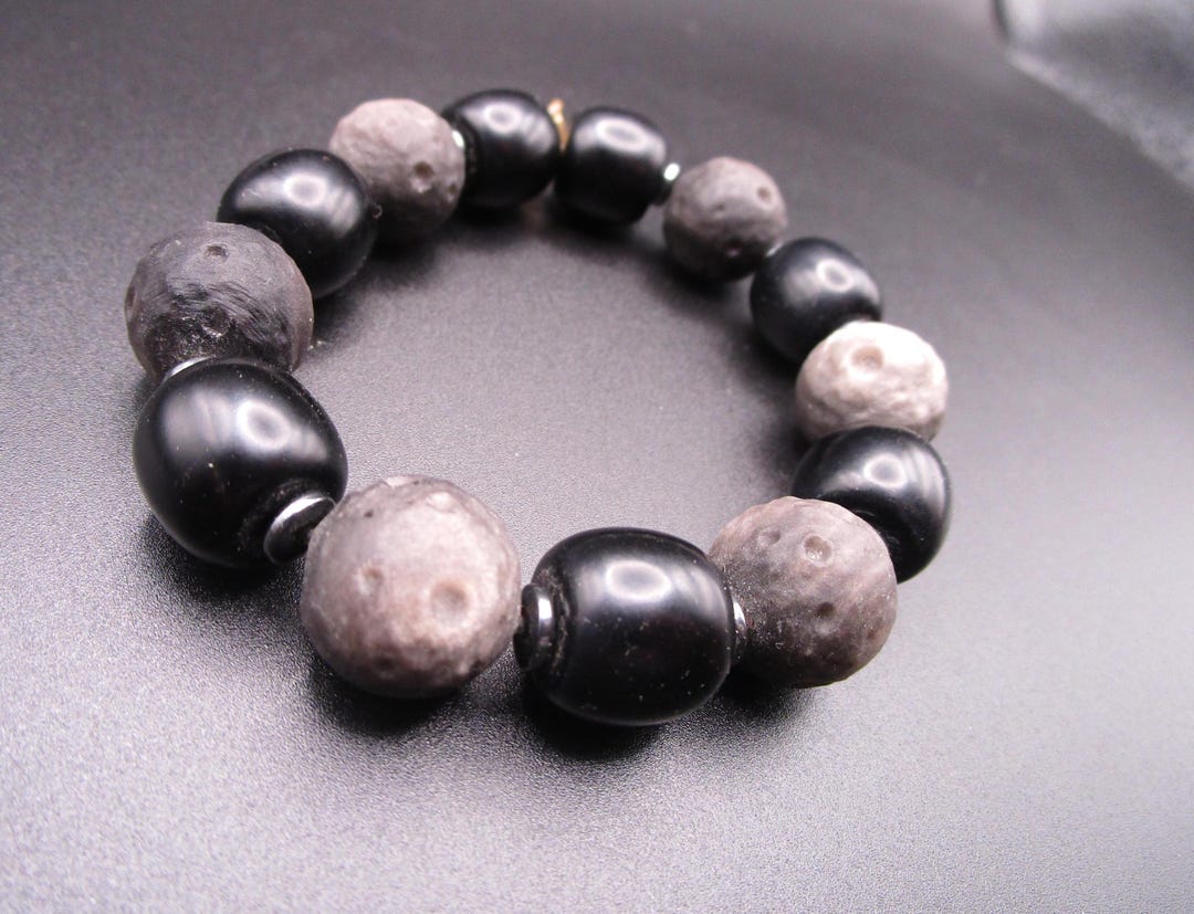 Silver Obsidian Black Jade Bracelet: Inner Healing - Etsy