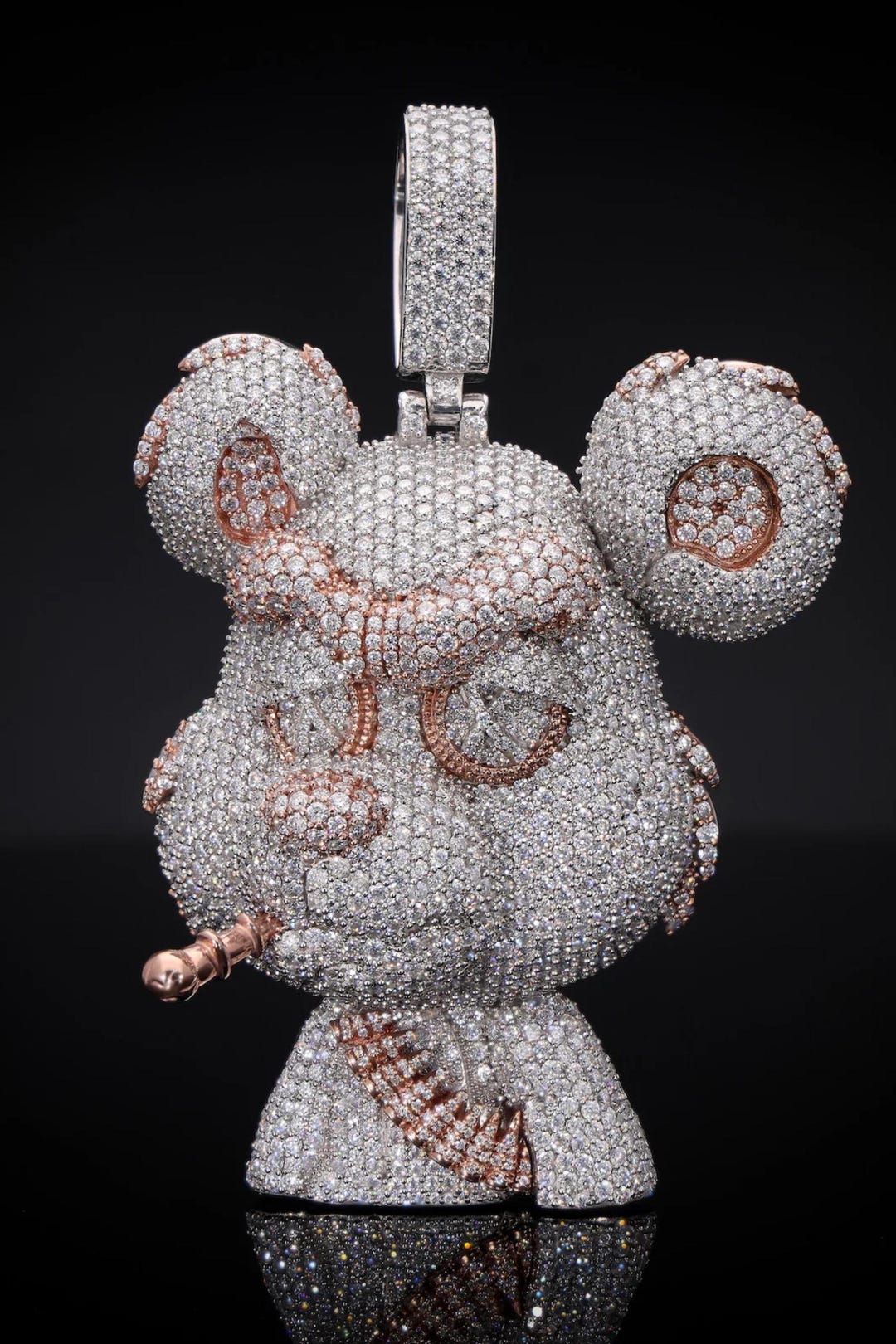Iced Out Cartoon Pendant, VVS1 Moissanite, 925 Sterling Silver - Etsy