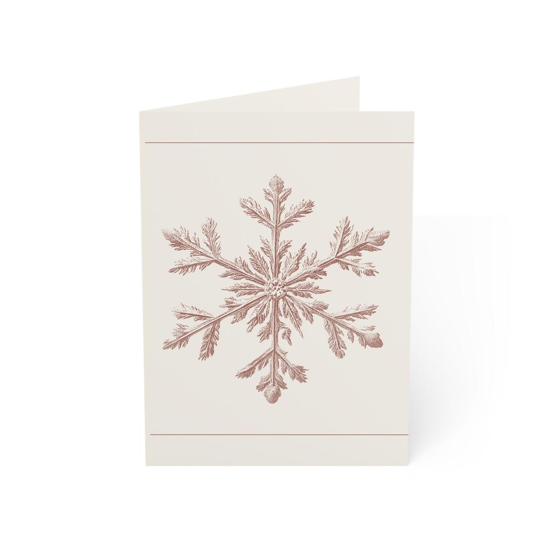 Snowflake Illustration Greeting Card | Blank Winter Notecard - Etsy