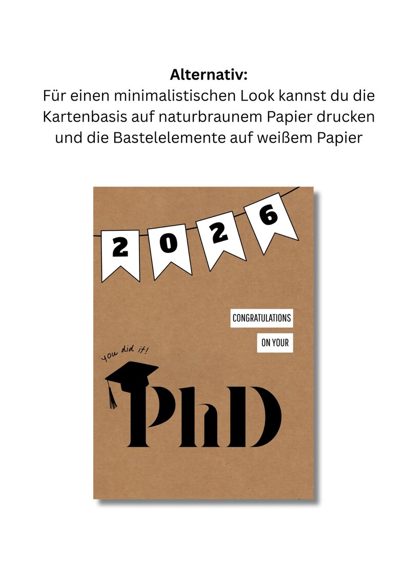 DIY Phd Congratulations Card Template – DIY Greeting Card for Doctoral ...
