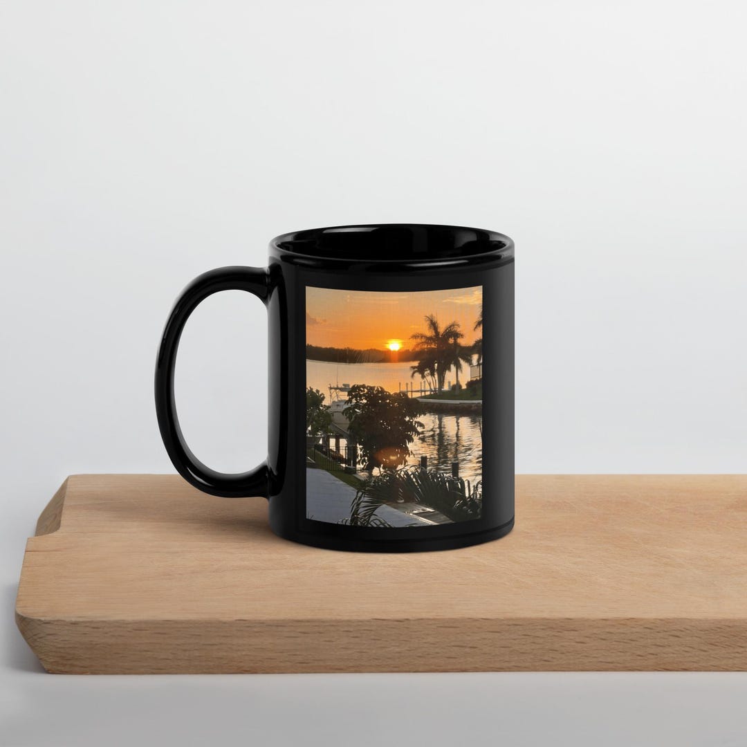 Sunset Palm Tree Nature Mug – Coastal & Nature Coffee Mug - Etsy