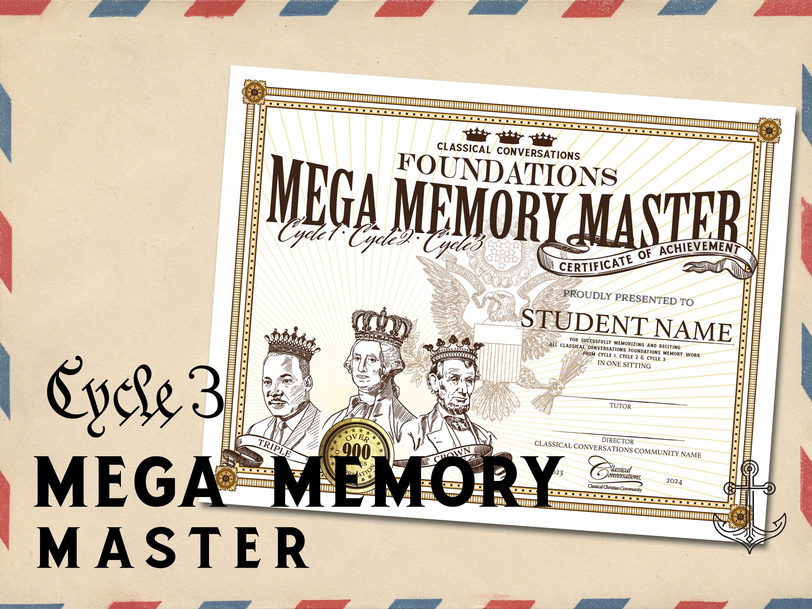 CC Cycle 3 EOY Triple Crown Certificate Pack Mega Memory Master ...