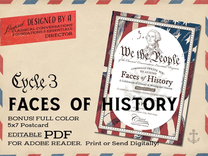 CC Cycle 3 Faces of History Program and Invitation Pack - Etsy