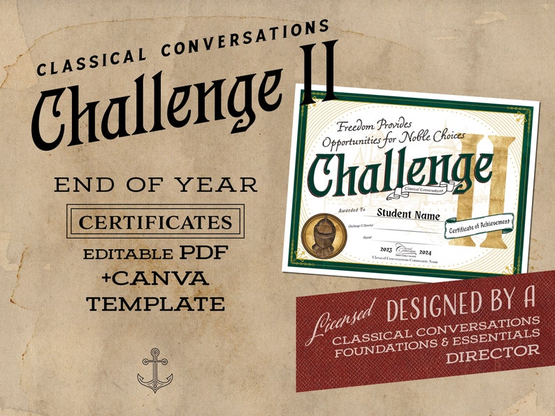 CC Challenge II End of Year Certificates of Achievement CC Challenge 2 ...
