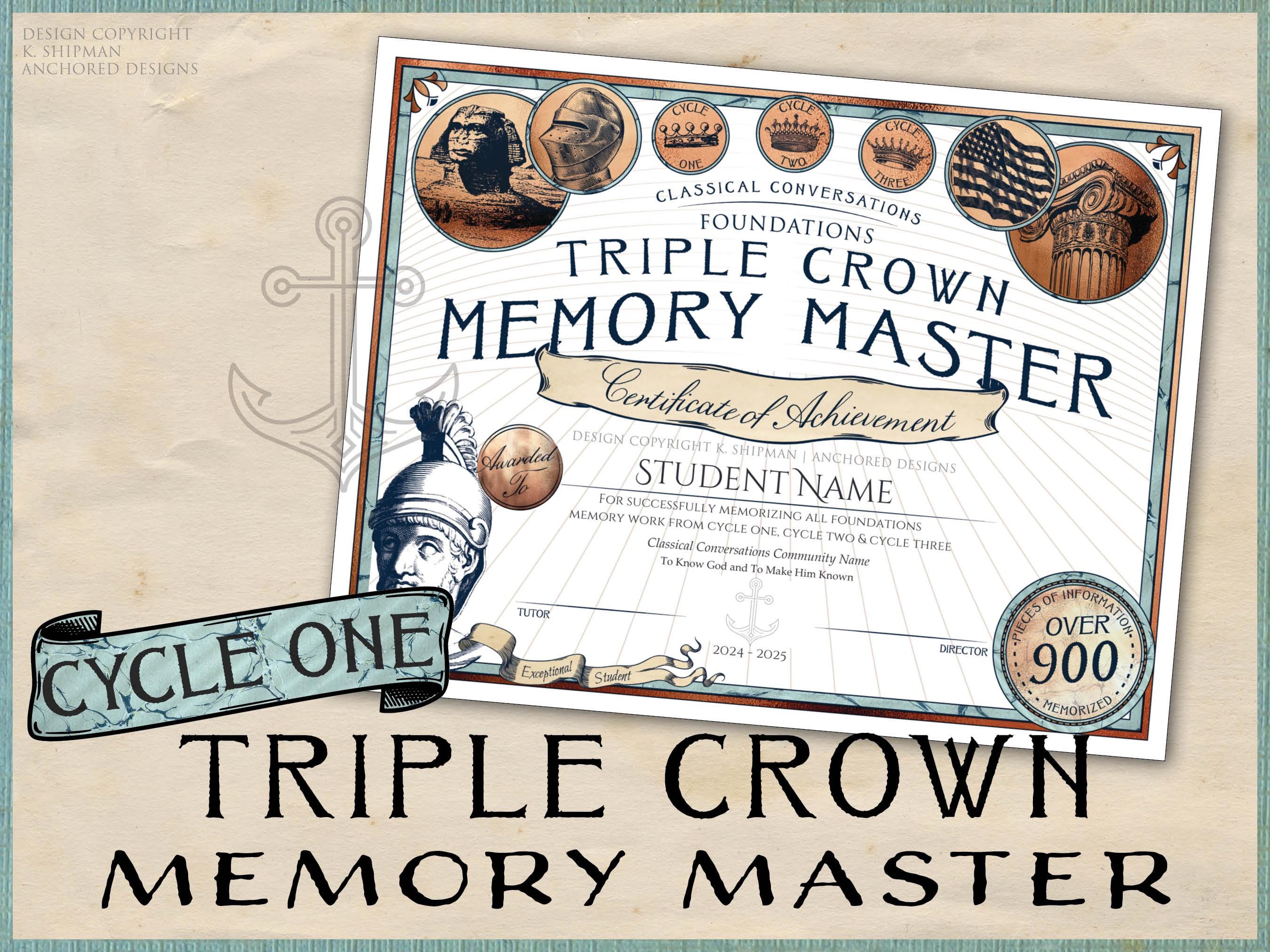CC Cycle 1 EOY Certificates | Triple Crown | Mega Memory Master ...