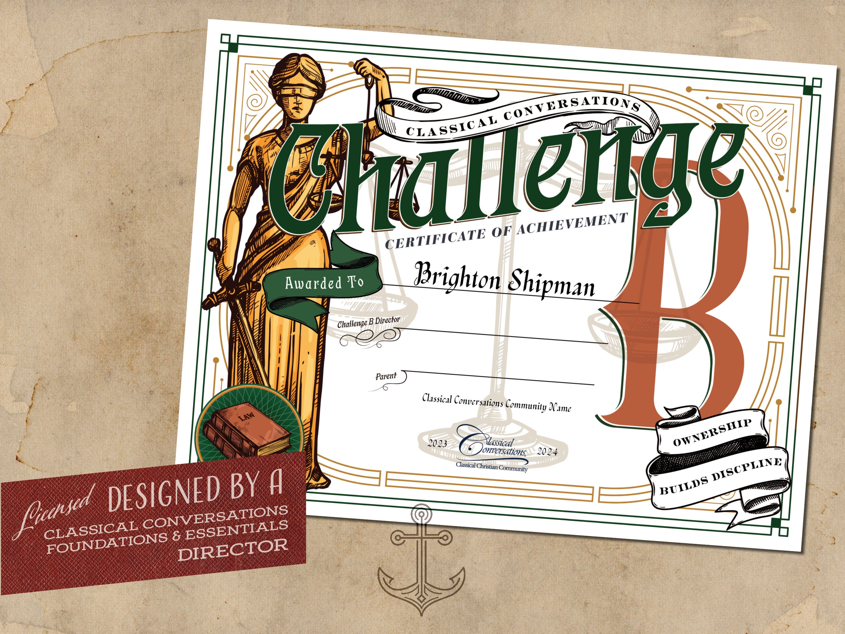 CC Challenge B End of Year Certificates of Achievement - Etsy