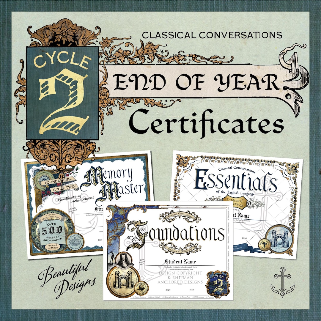 CC Cycle 2 EOY Certificate Pack | Foundations | Essentials | Memory ...