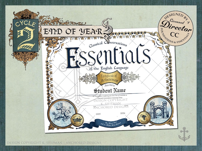 CC Cycle 2 EOY Certificate Pack | Foundations | Essentials | Memory ...